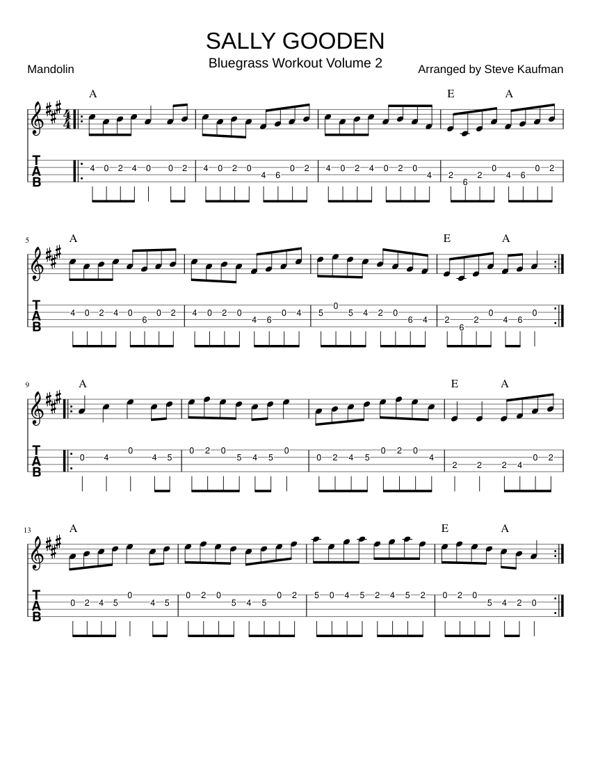 SALLY GOODEN Sheet music for Guitar (Solo) | Musescore.com