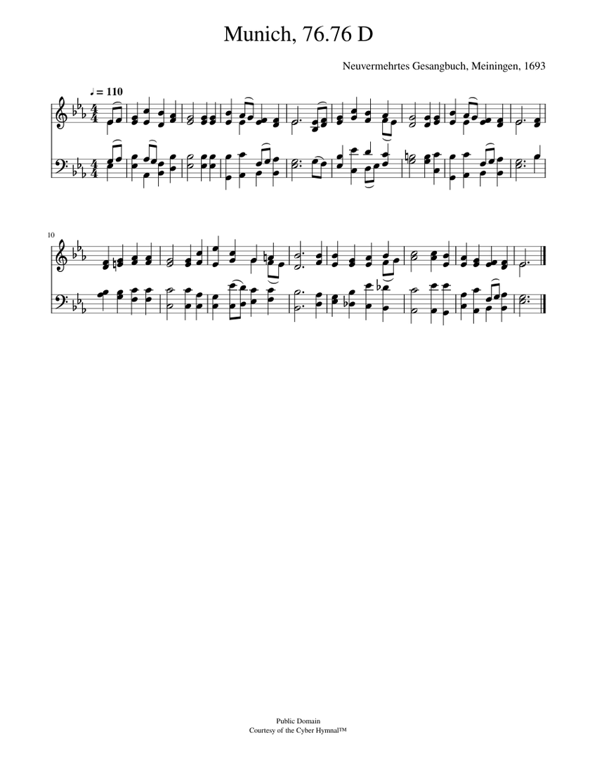 Deliver me from evil - Munich Neuvermehrtes Gesangbuch (Meiningen Sheet ...