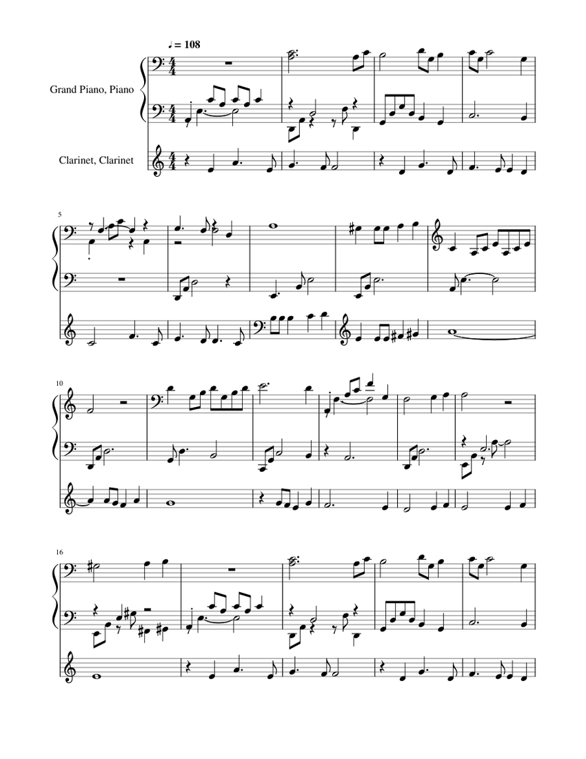 HIDING PLACE (Ledner) - Michael Ledner Sheet music for Piano, Woodwinds ...