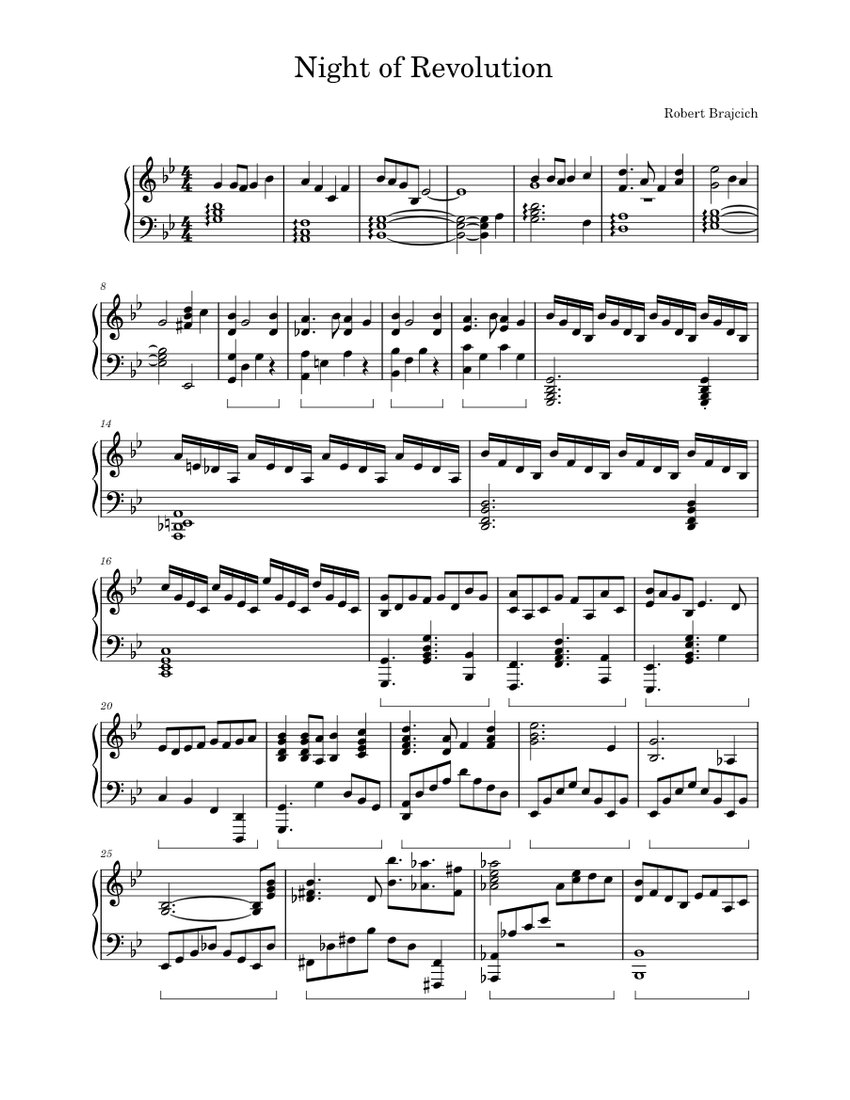 Night_of_Revolution Sheet music for Piano (Solo) | Musescore.com
