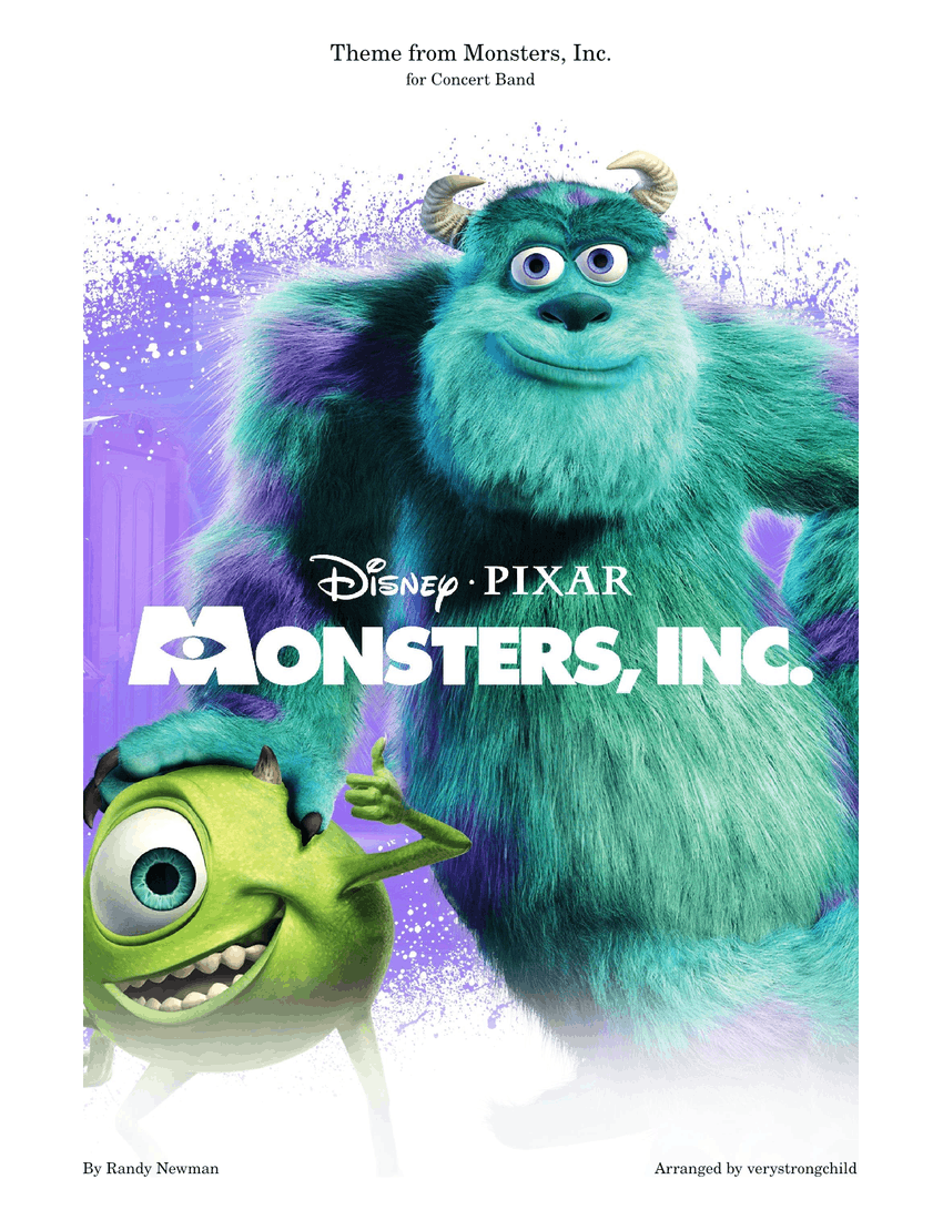 Monsters, Inc. – Randy Newman Monsters, Inc. Theme for Concert Band ...