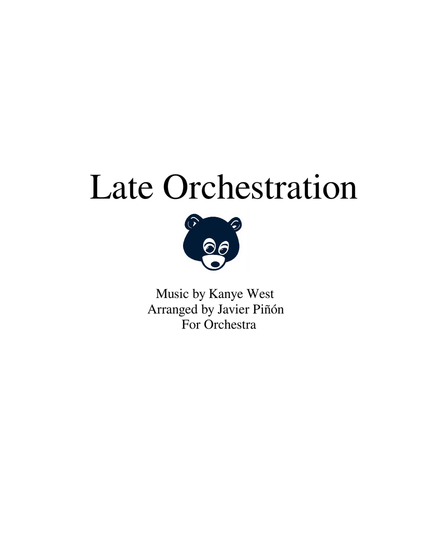 Late Orchestration Score Sheet Music for Trombone, Tuba, Flute piccolo ...