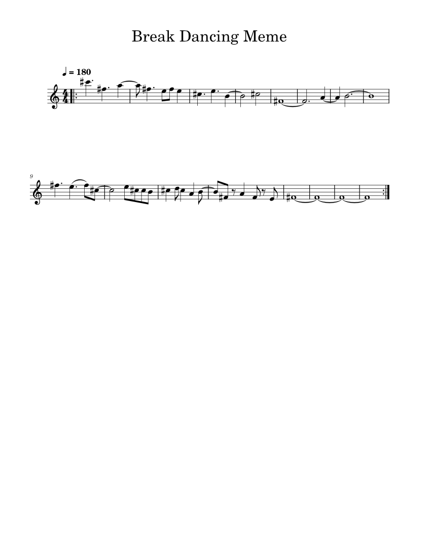 Break Dancing Meme Alto/Baritone Sax (Only You - Intense) Sheet Music ...