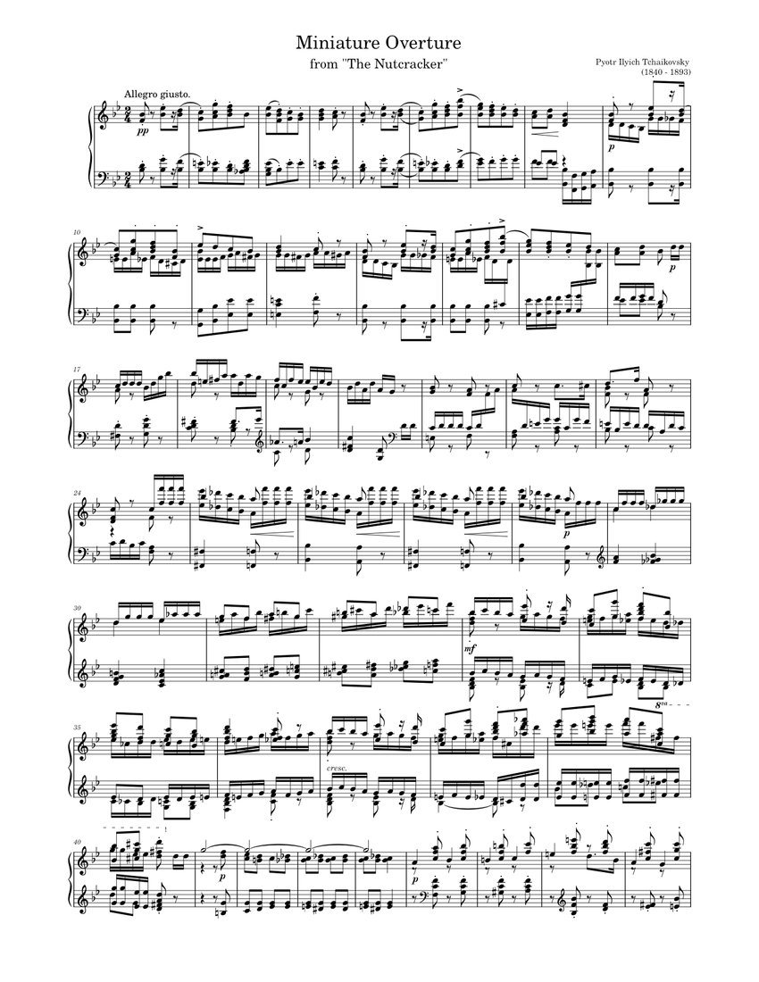 The Nutcracker (ballet), Op.71 – Pyotr Ilyich Tchaikovsky Miniature ...