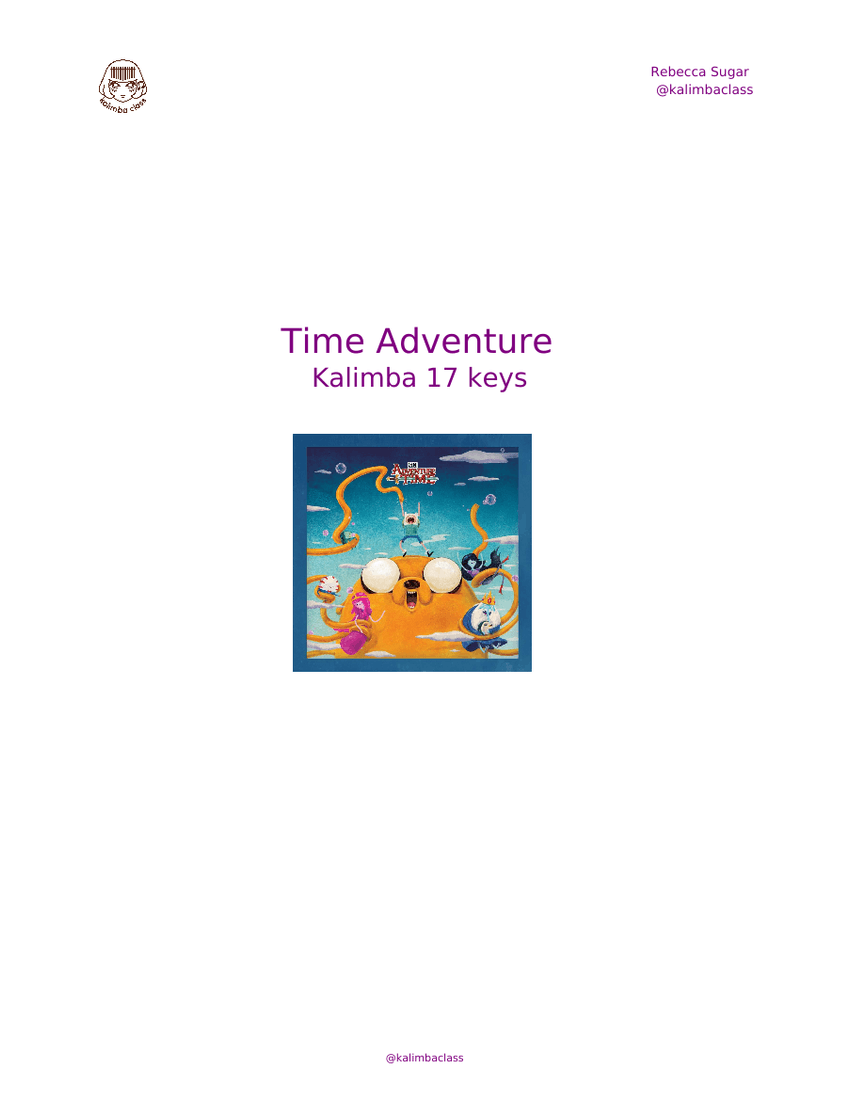Time Adventure by Rebecca Sugar [Kalimba Tutorial] Sheet Music for ...