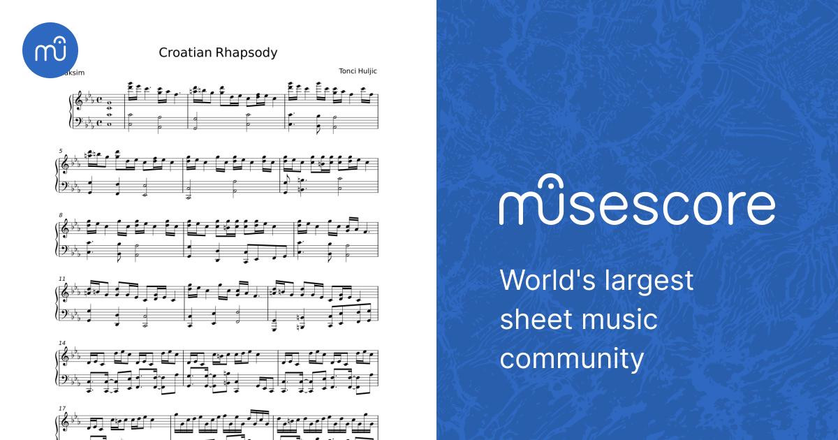 Croatian Rhapsody - Maksim Mrvica Sheet music for Piano (Solo ...