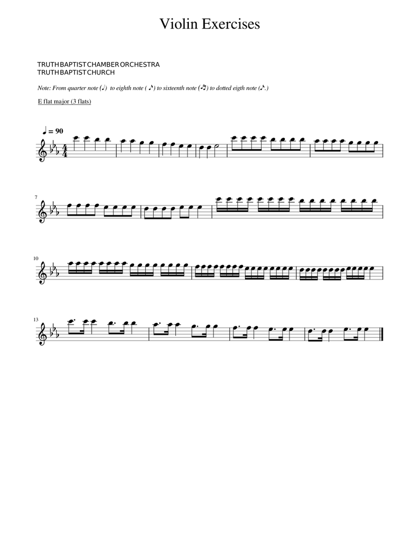 Violin exercise 1 Sheet music for Violin (Solo) | Musescore.com