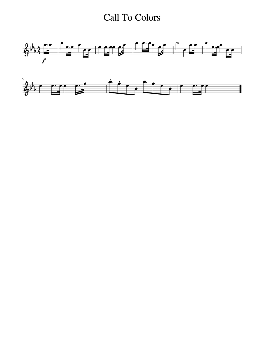 Call To Colors Sheet music for Piano (Solo) | Musescore.com