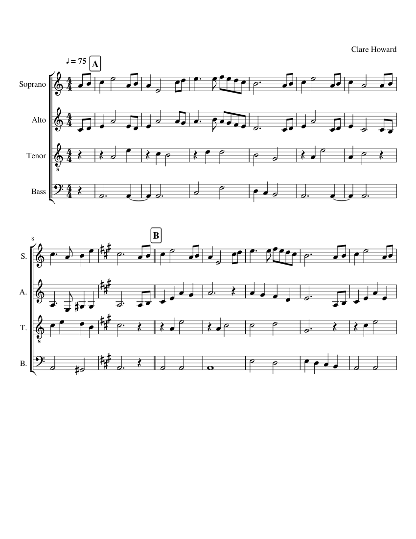 _ Sheet music for Soprano, Alto, Tenor, Bass voice (SATB) | Musescore.com