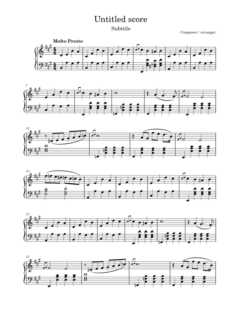 Untitled score Sheet music for Piano (Solo) | Musescore.com