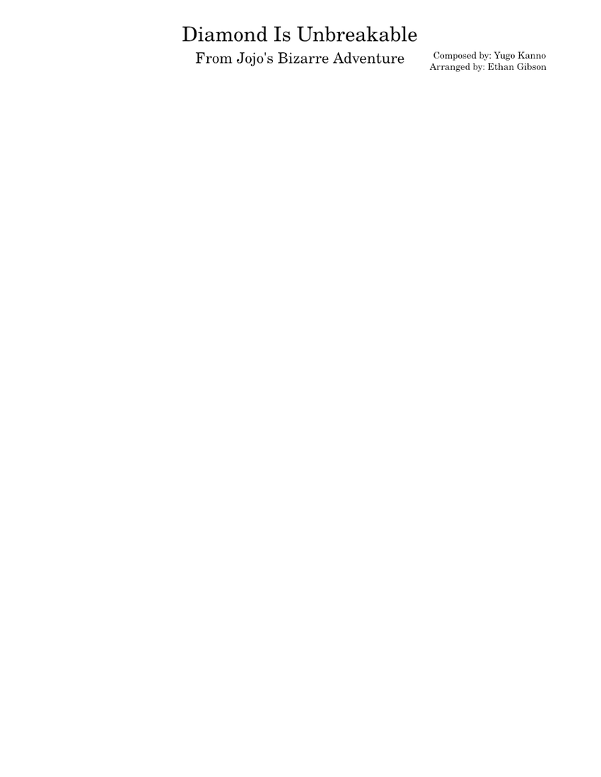 Josuke's Theme – Yugo Kanno from JoJo's Bizzare Adventure Sheet Music ...