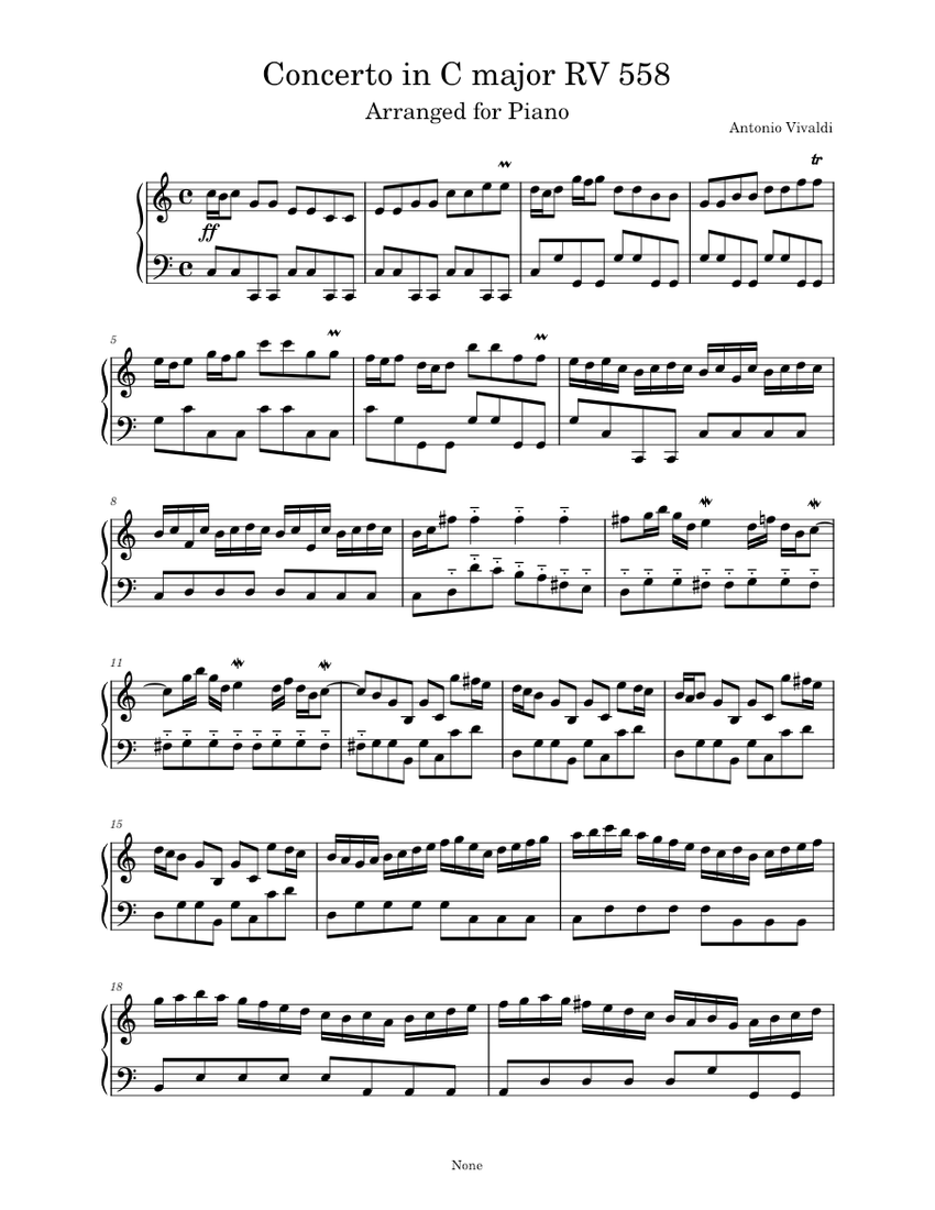 Concerto for Multiple Instruments, RV 558 – Antonio Vivaldi Concerto in ...