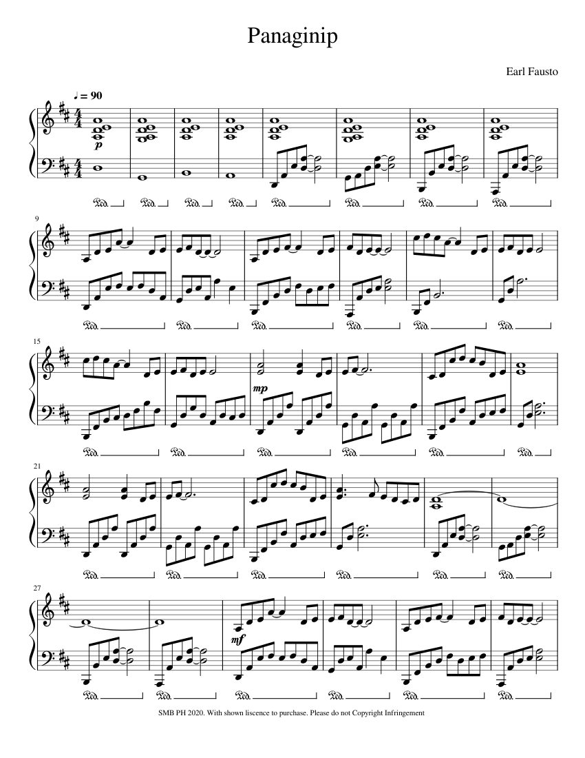 Panaginip Sheet Music for Piano (Solo) | MuseScore.com