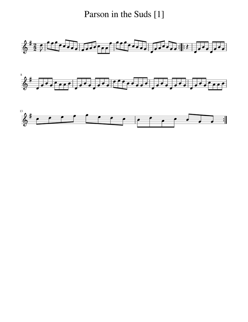 Parson in the Suds Sheet music for Piano (Solo) | Musescore.com