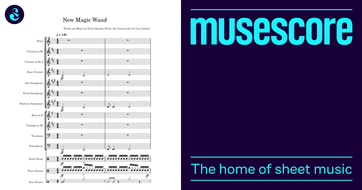 New Magic Wand Sheet music for Trombone, Tuba, Flute, Saxophone alto ...