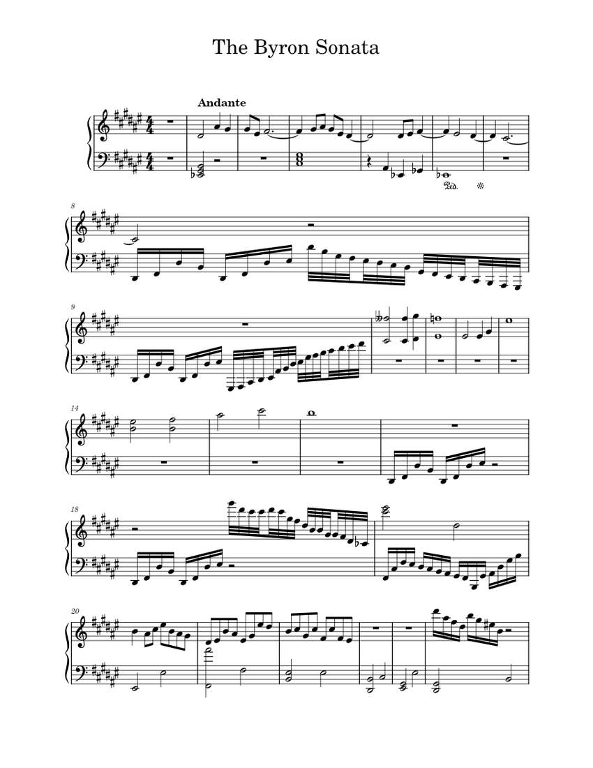 The_Byron_Sonata Sheet music for Piano (Solo) | Musescore.com