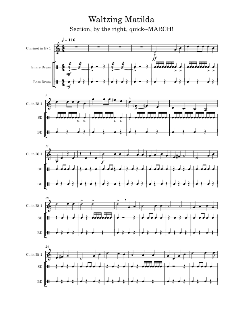 Waltzing Matilda – Misc tunes Waltzing Matilda AAL Sheet music for ...