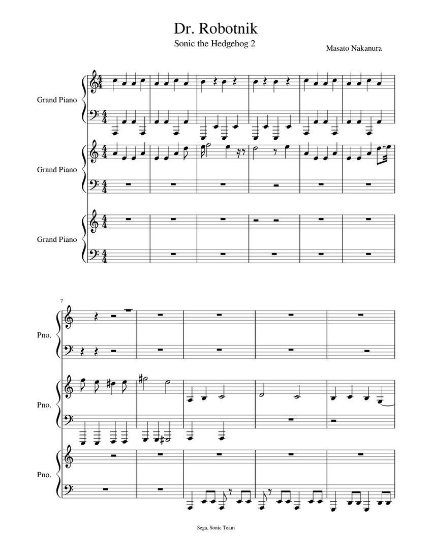 Dr.Robotnik (Sonic 2) Sheet music for Piano (Solo) | Musescore.com