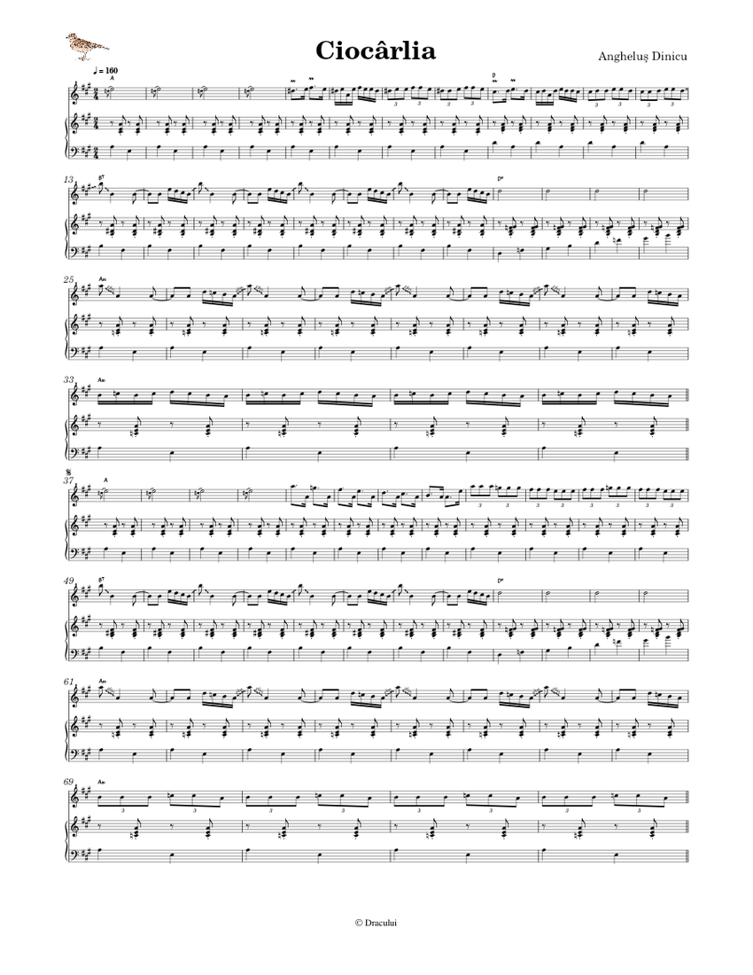 Ciocarlia - The Skylard - piano tutorial