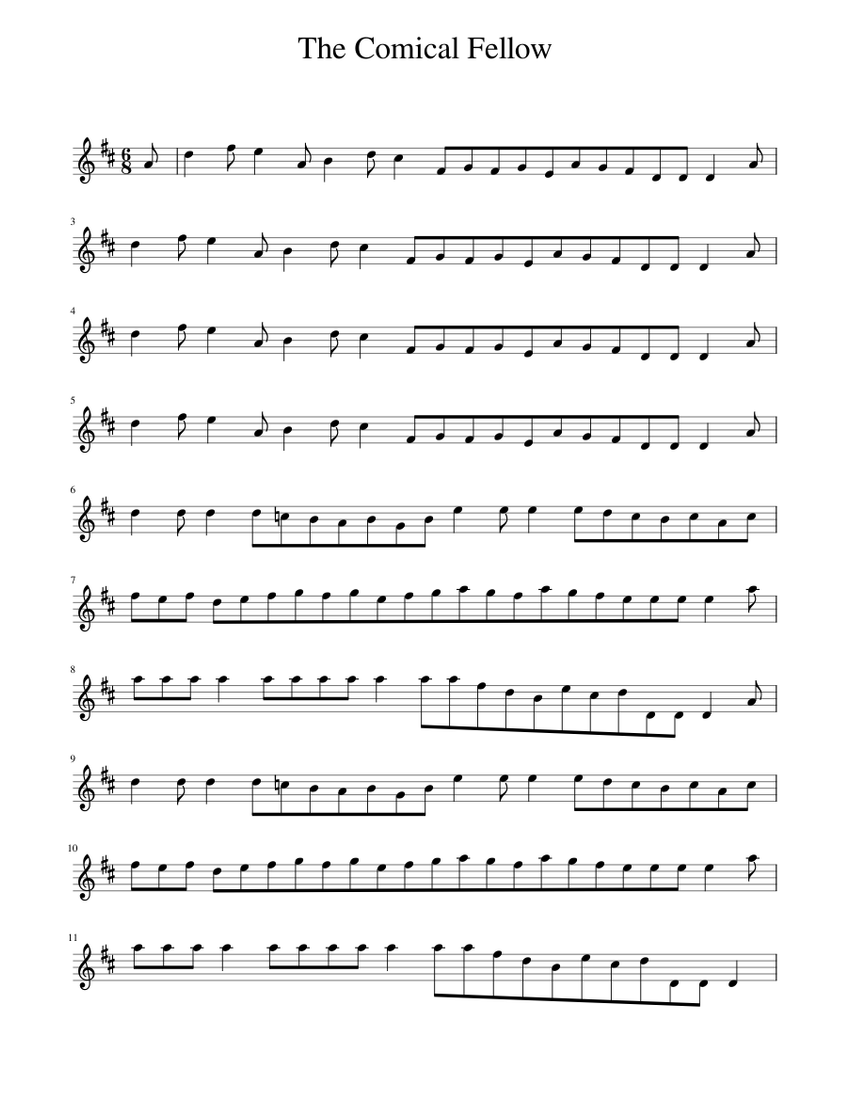 The Comical Fellow Sheet Music for Piano (Solo) Easy | MuseScore.com