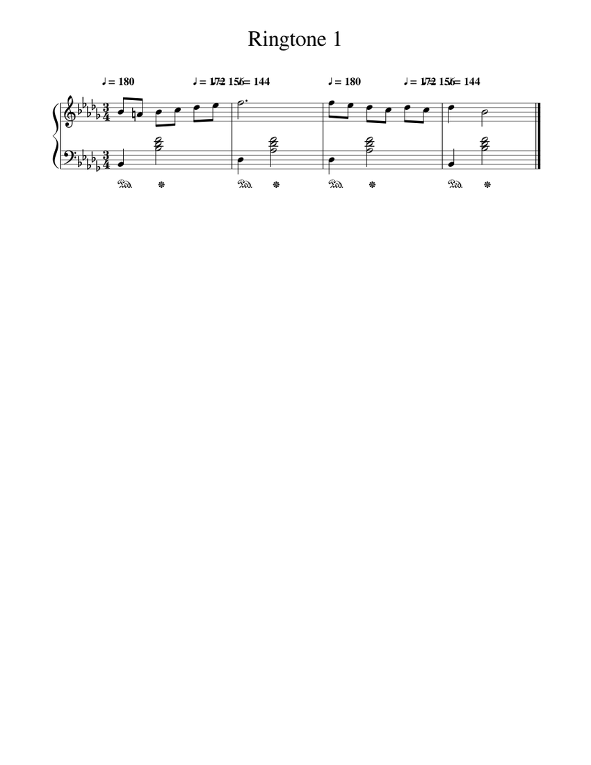 Ringtone 1 Sheet music for Piano (Solo) Easy | Musescore.com