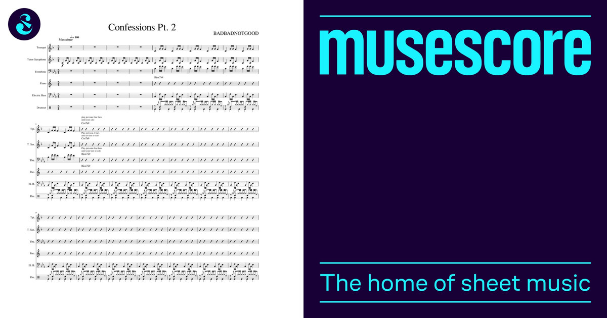 Confessions Part.II Sheet music for Piano, Trombone, Saxophone tenor ...