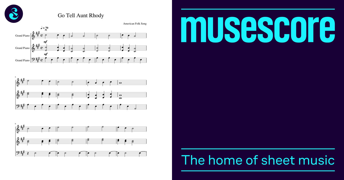 Go Tell Aunt Rhody Sheet music for Piano (Mixed Trio) | Musescore.com
