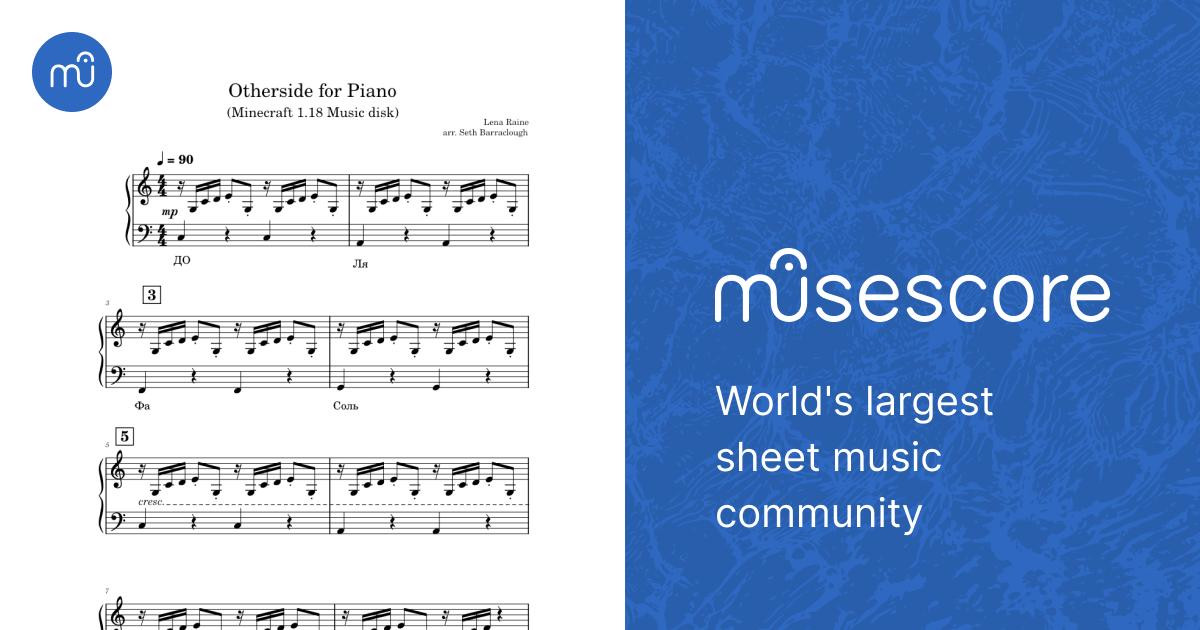 Otherside Minecraft 21 Sheet music for Piano (Solo) | Musescore.com