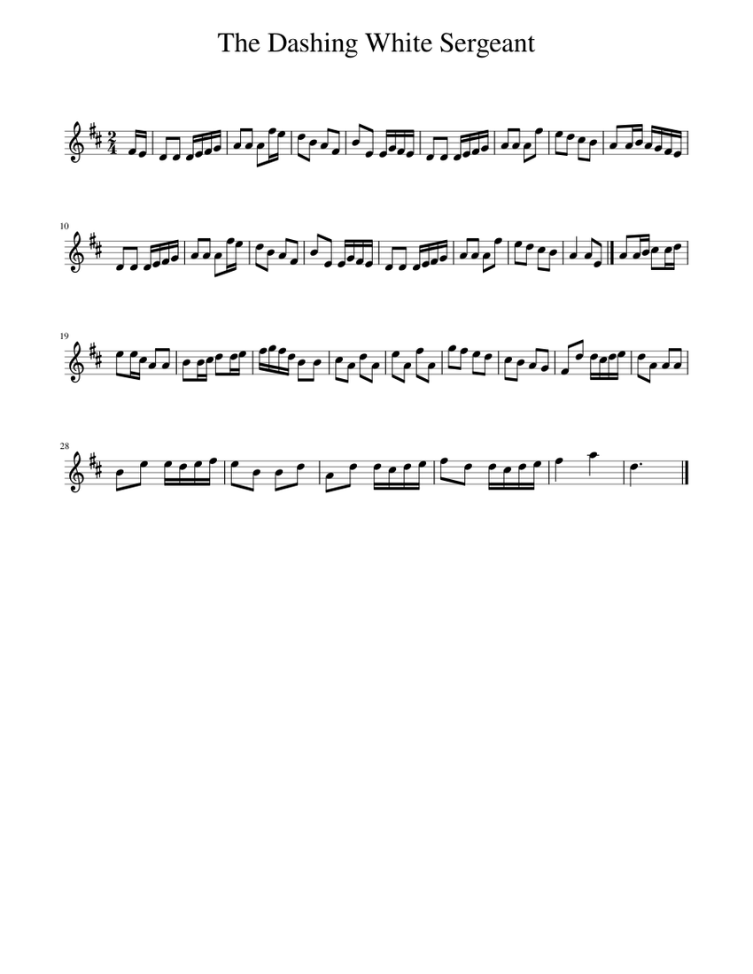The Dashing White Sergeant Sheet music for Piano (Solo) Easy ...