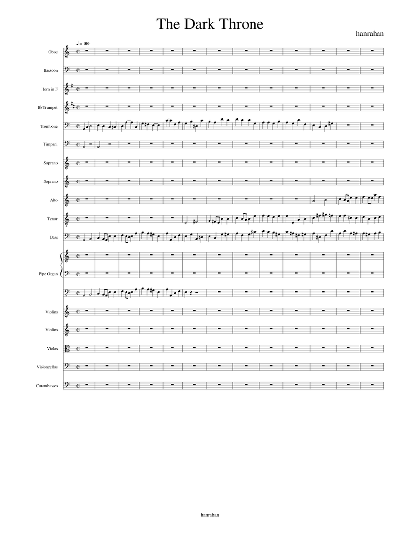 Dark throne Sheet music for Trombone, Soprano, Alto, Tenor & more ...