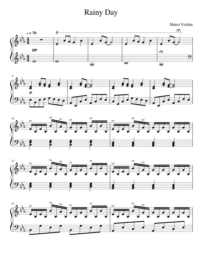 Rainy Day Sheet music for Piano (Solo) | Musescore.com