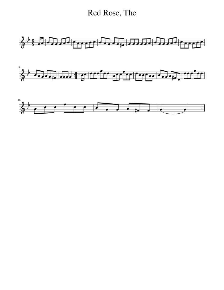 The Red Rose Sheet music for Piano (Solo) Easy | Musescore.com