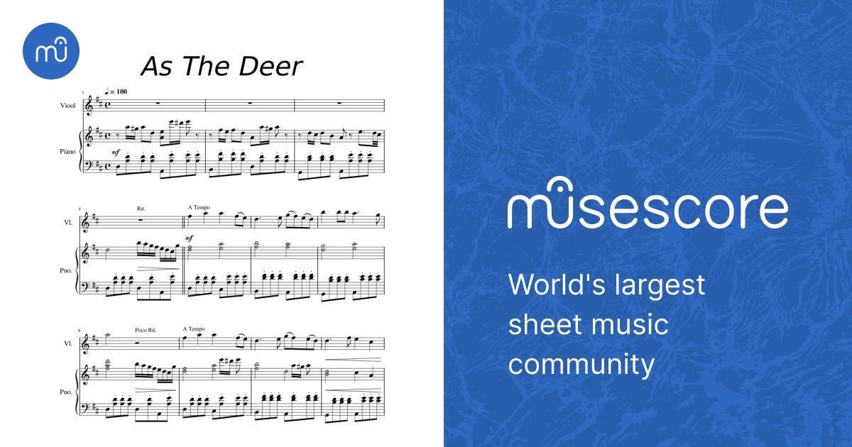 As The Deer Sheet Music for Piano, Violin (Solo) | MuseScore.com