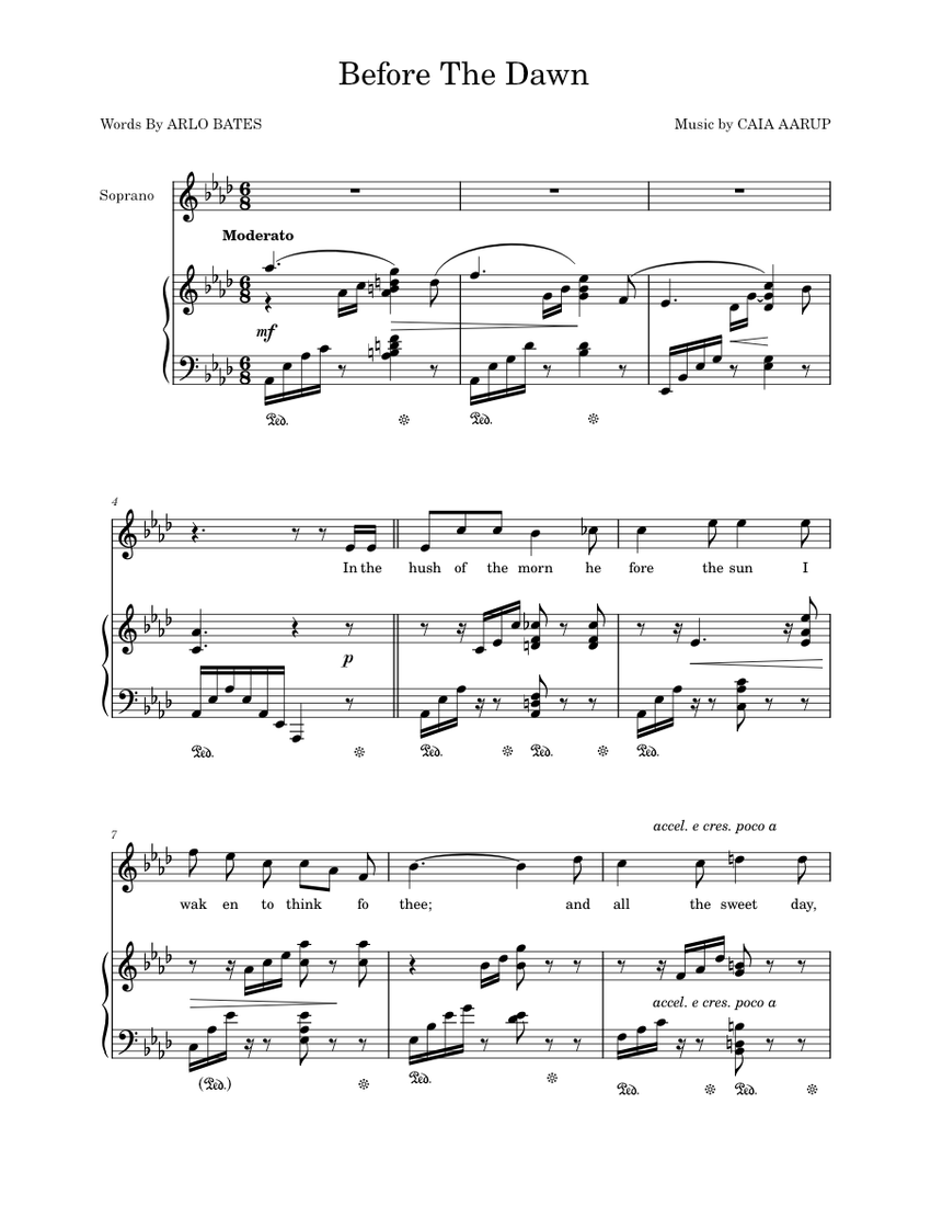 Before The Dawn – Caia Aarup Before The Dawn Sheet music for Piano ...
