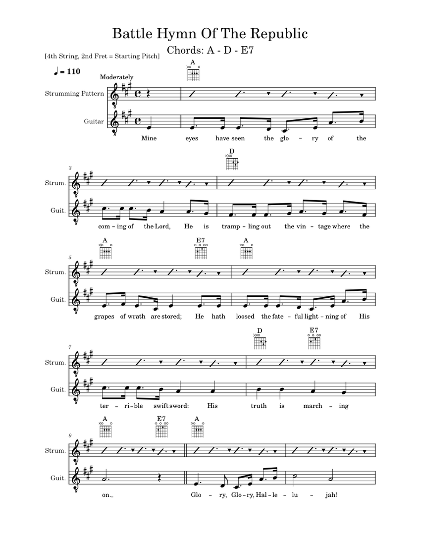 Battle Hymn of the Republic – Misc Traditional Battle Hymn of the ...