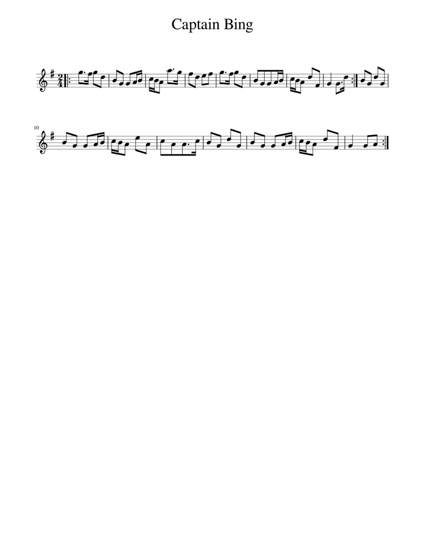 Captain Bing Sheet music for Piano (Solo) Easy | Musescore.com