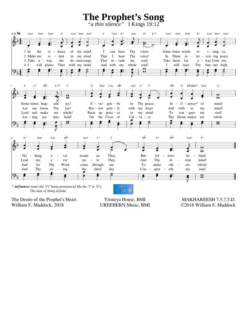 The Prophet’s Song Sheet Music with Chords for Strings group (String ...