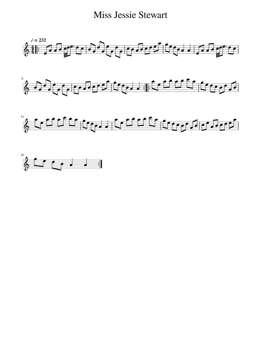 Miss Jessie Stewart Sheet music for Piano (Solo) Easy | Musescore.com