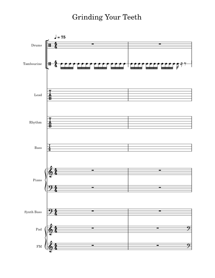 Notes From Under Ground – Grinding Your Teeth (Tablature) Sheet music ...