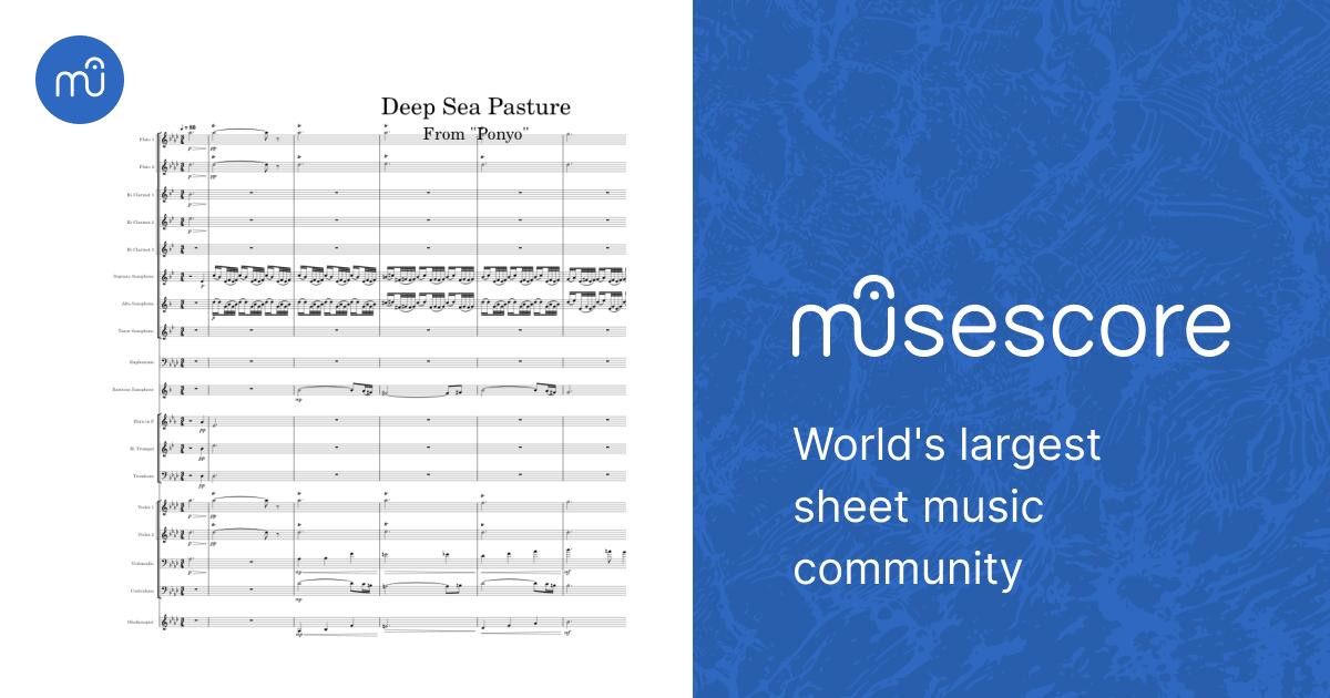Deep_Sea_Pasture Sheet Music for Trombone, Euphonium, Flute, Clarinet ...