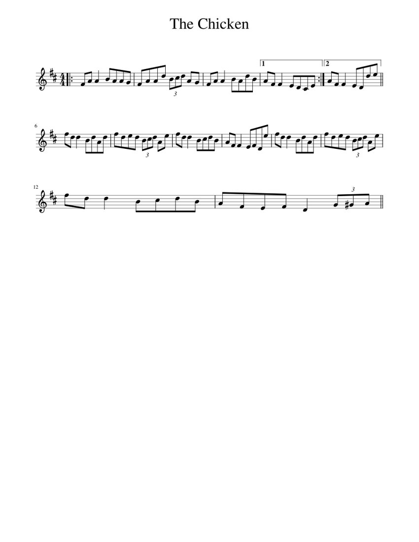 The Chicken Sheet music for Piano (Solo) | Musescore.com