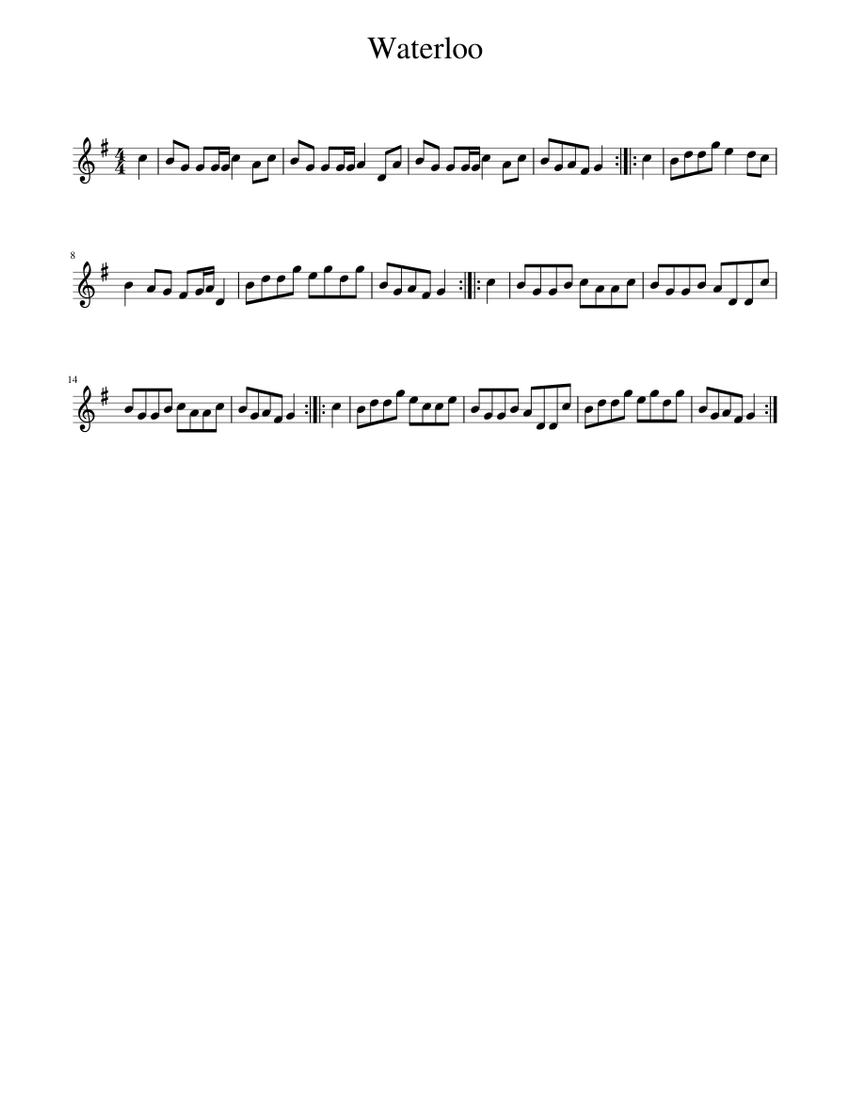 Waterloo Sheet music for Piano (Solo) Easy | Musescore.com