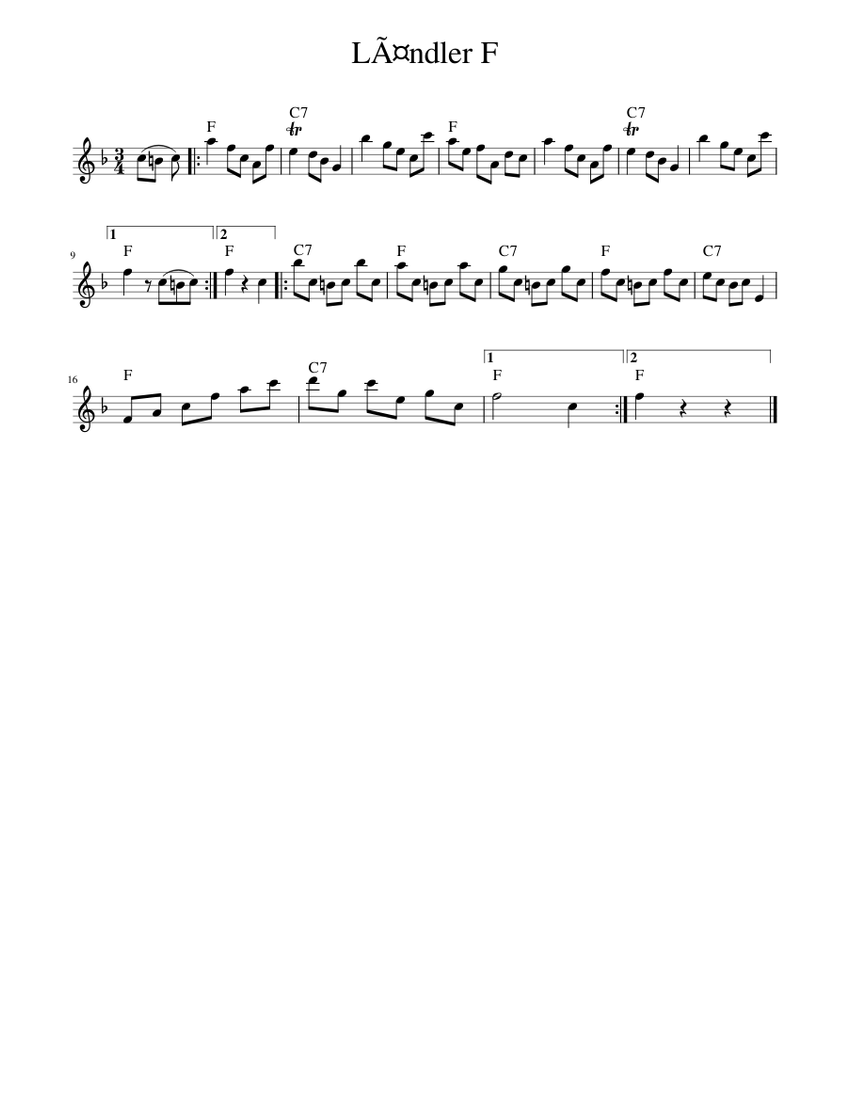 Landler F Sheet music for Piano (Solo) Easy | Musescore.com