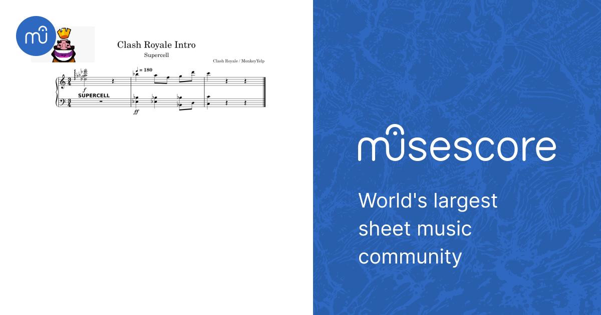 Clash Royale Supercell Intro Sheet Music for Piano (Solo) Easy ...
