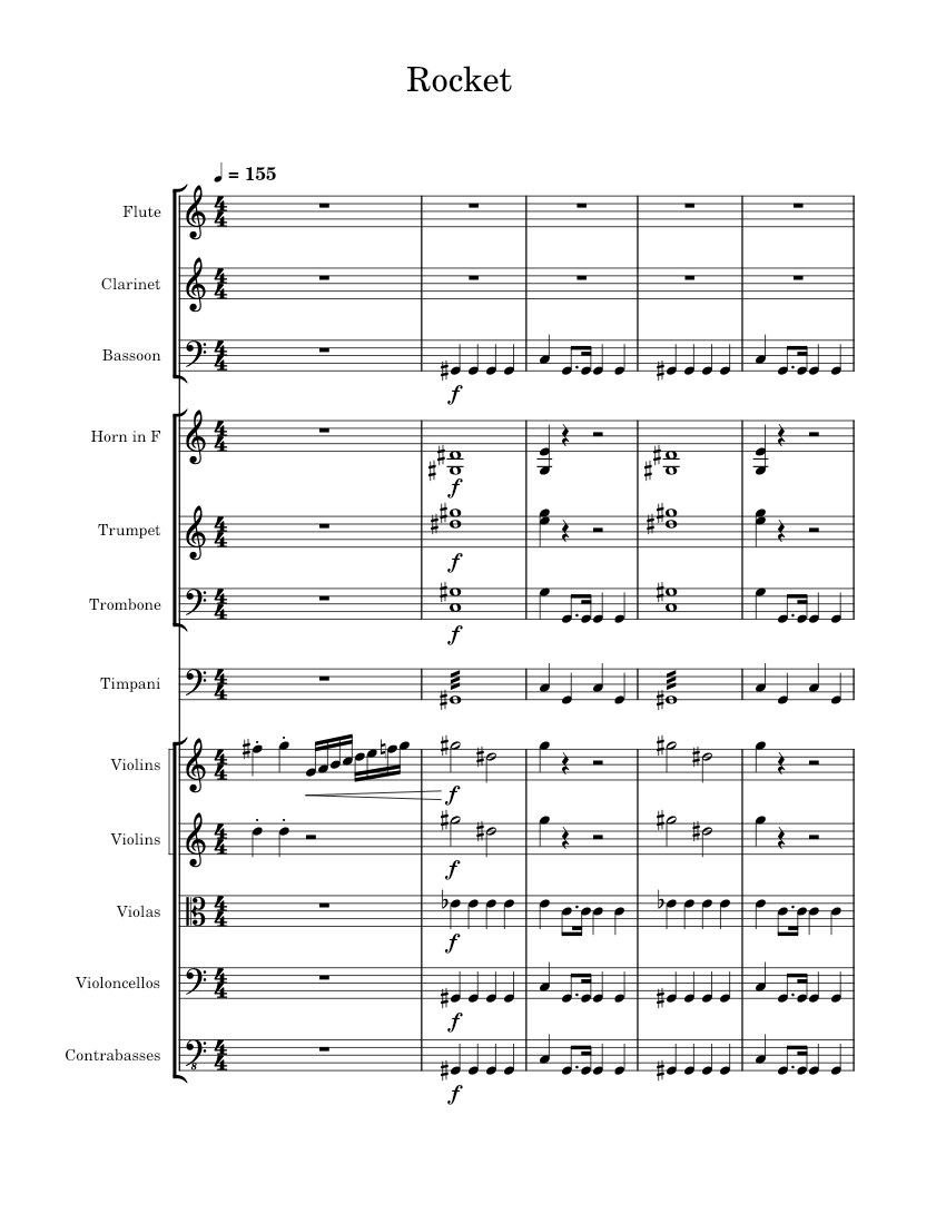 Rocket Sheet music for Trombone, Flute, Bassoon, French horn & more ...