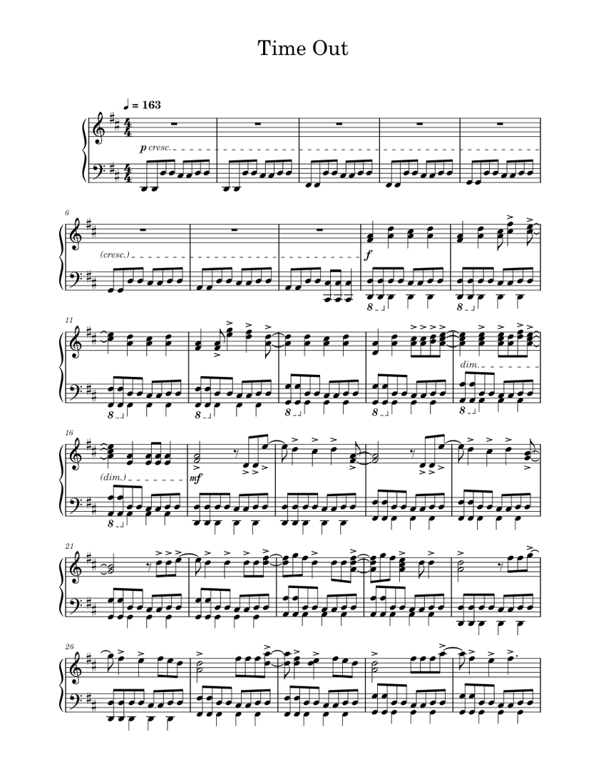 Mixtape : Time Out – Stray Kids (스트레이 키즈) Sheet music for Piano (Solo ...