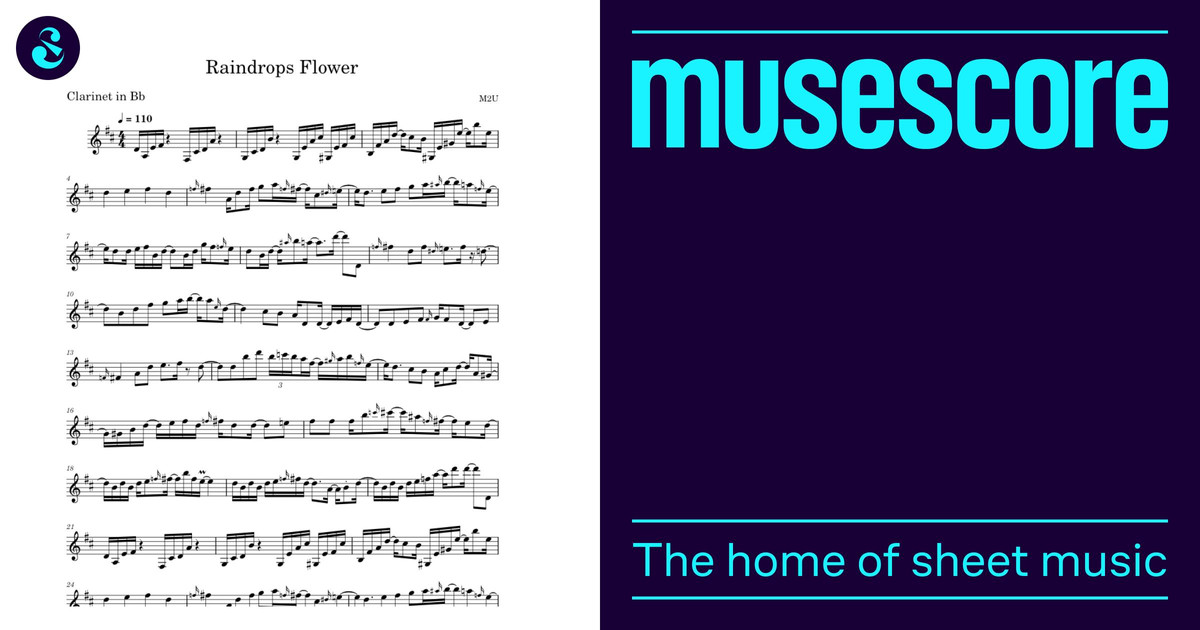 Raindrops flower Sheet Music for Clarinet other (Solo) | MuseScore.com
