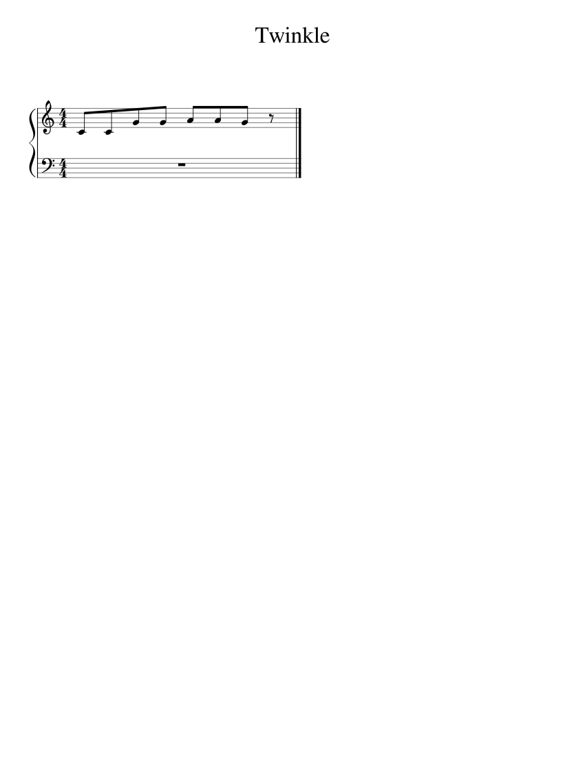 Twinkle Sheet music for Piano (Solo) Easy | Musescore.com