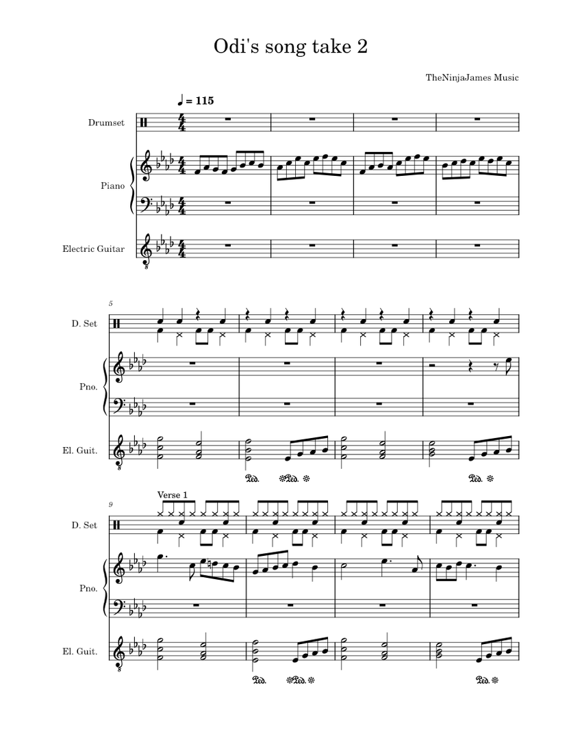 Odi's Song 2 - piano tutorial