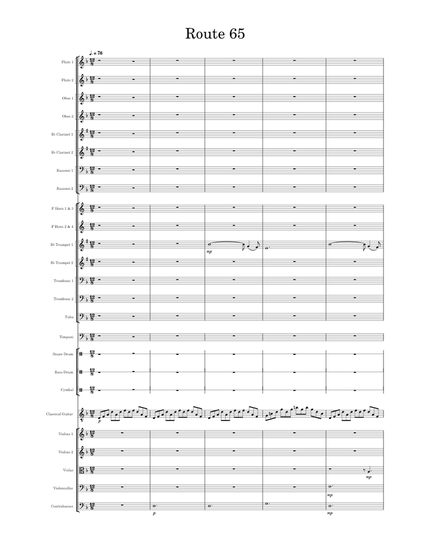 Route 65 - David Morelli Sheet music for Trombone, Tuba, Flute, Oboe ...